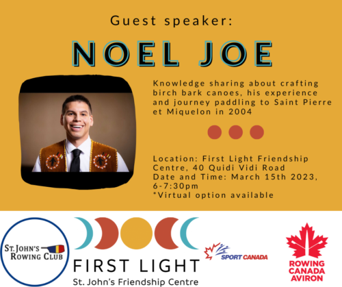 Noel Joe Guest Speaker Event – St. John’s Rowing Club